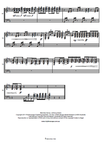 Marimba Dance – Marimba Solo (Four Mallets) – Rhythmscape Publishing