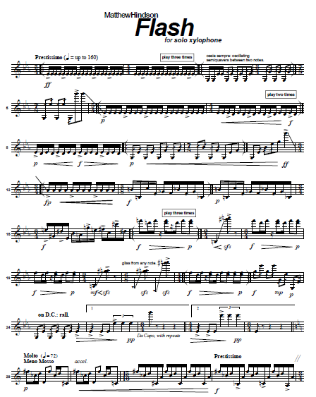 Flash – Solo Xylophone – Rhythmscape Publishing